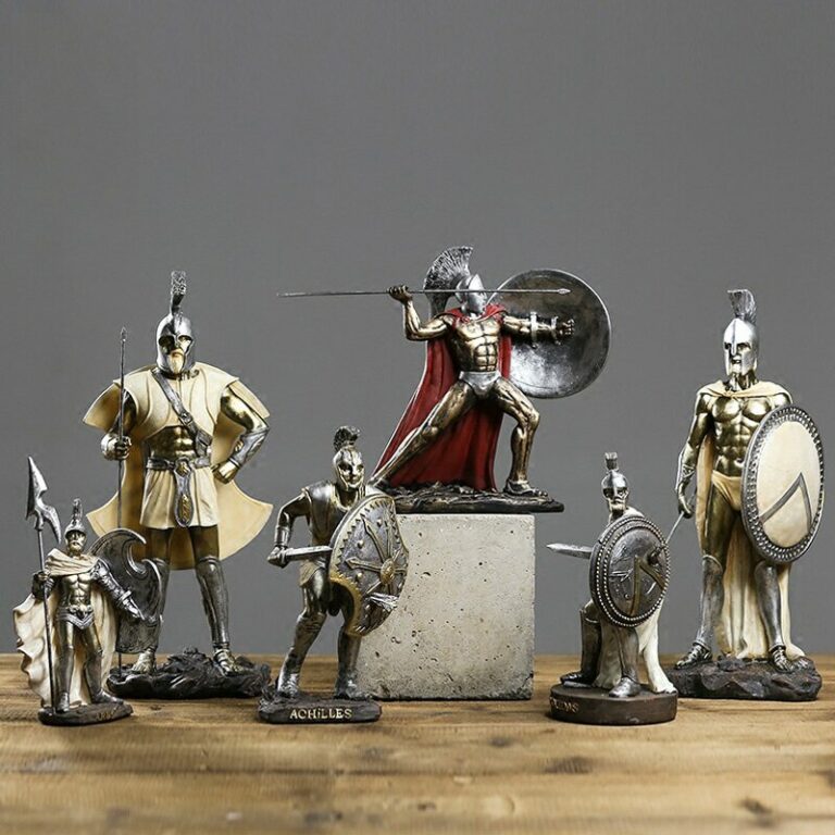 Roman Soldier Resin Statue Greek Mythology Home Decor Medieval Knight ...