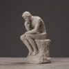 Auguste Rodin The Thinker Resin Statue Retro Desktop Office Decor ...