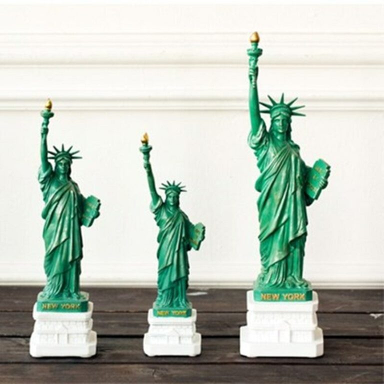 Resin Statue Of Liberty Replica American York Goddess Figurine Home ...