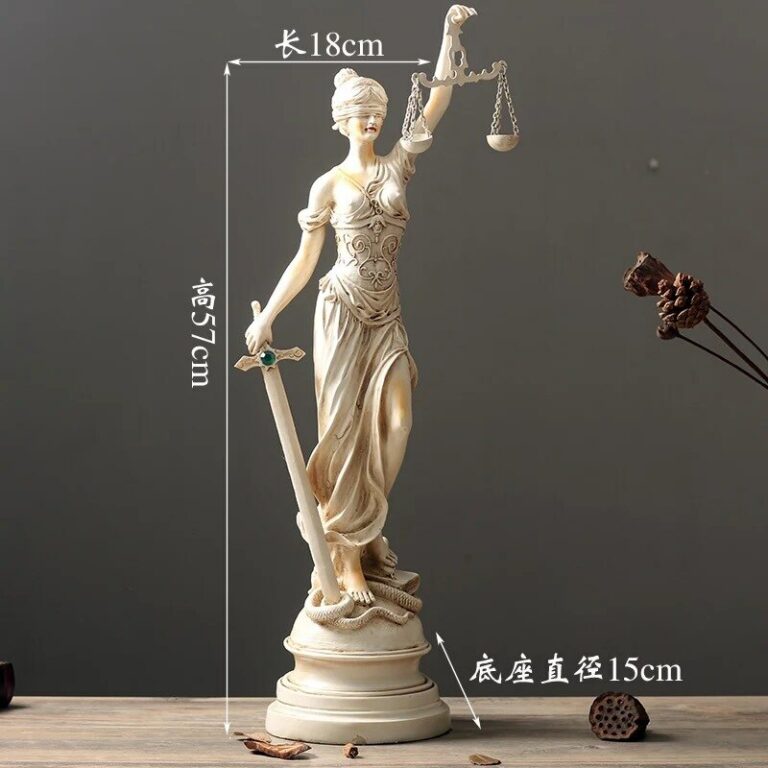 Themis Greek Goddess Of Justice Resin Sculpture Retro Decorative Statue ...