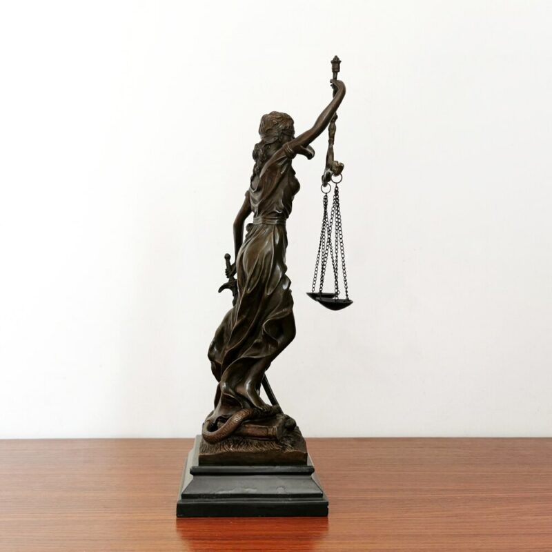 Bronze Lady Justice Statue Greek Goddess Themis Vintage Mythology ...