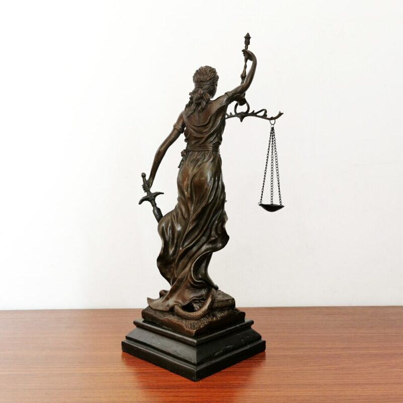 Bronze Lady Justice Statue Greek Goddess Themis Vintage Mythology ...