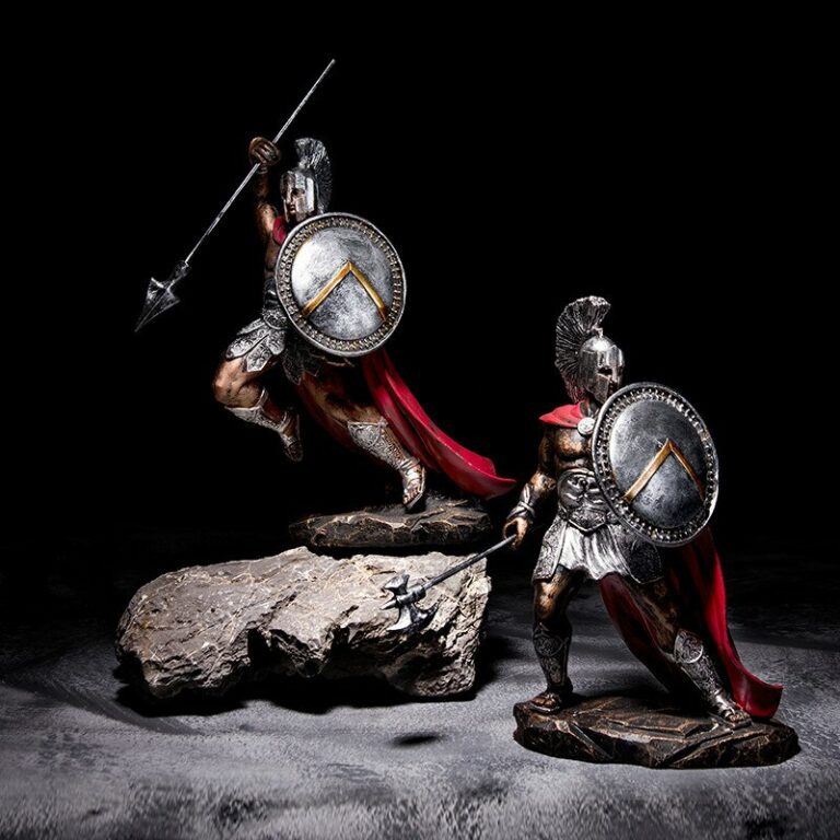 Spartan Warrior Resin Statue Ancient Rome Home Decor Figurine ...