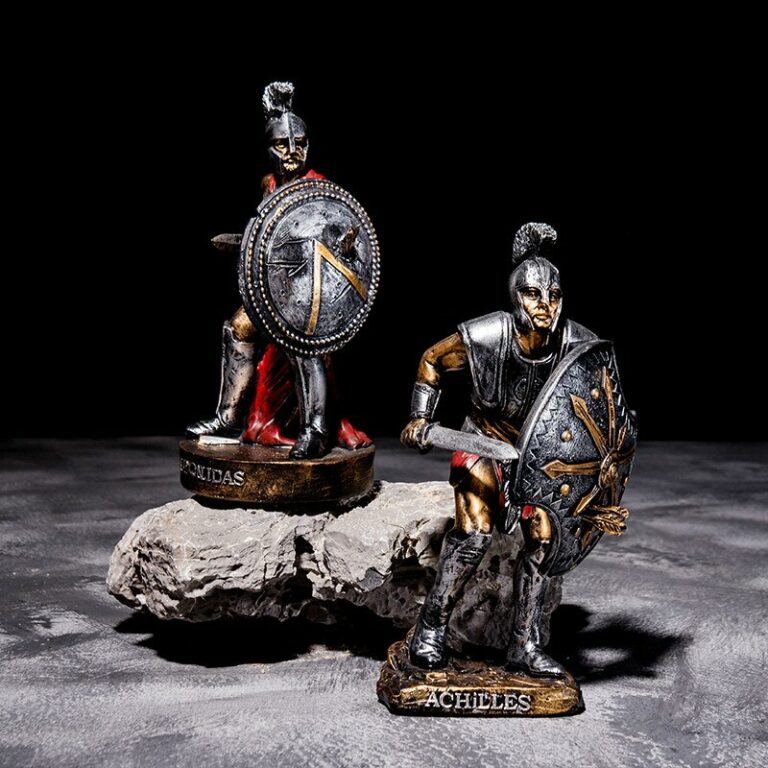 Spartan Warrior Resin Statue Ancient Rome Home Decor Figurine ...