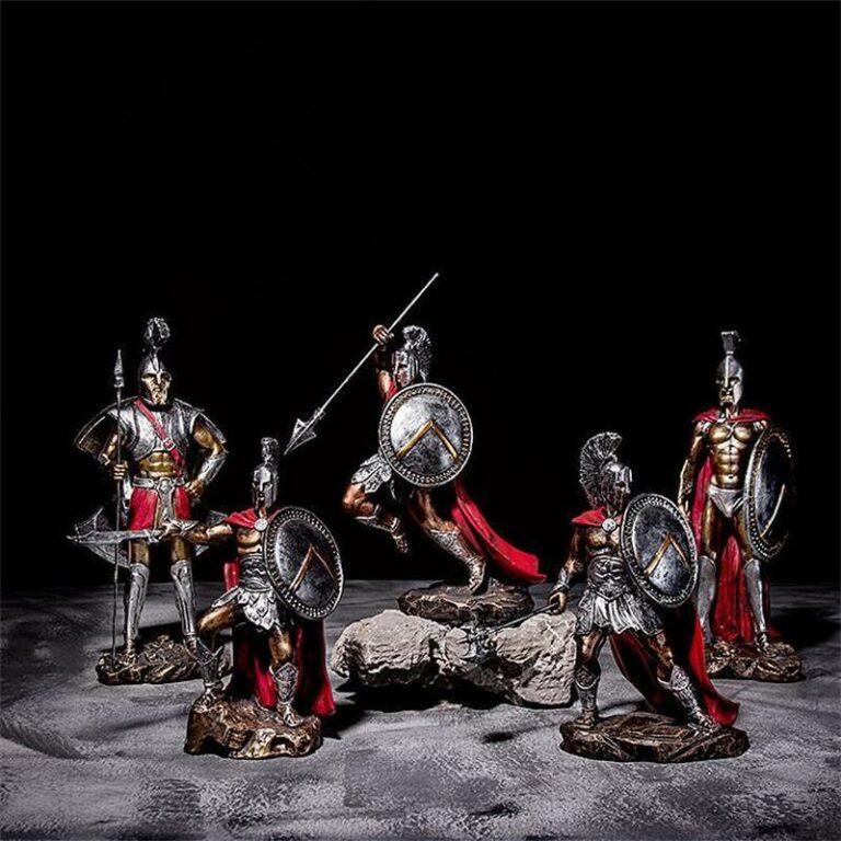 Spartan Warrior Resin Statue Ancient Rome Home Decor Figurine ...