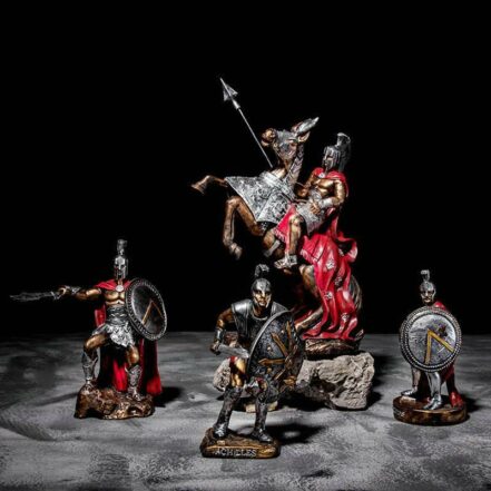 Spartan Warrior Resin Statue Ancient Rome Home Decor Figurine ...
