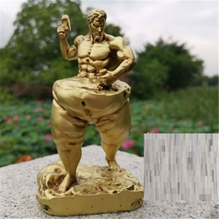 Resin Bodybuilding Sculpture Muscle Men Statue Fitness Room Decor ...
