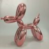 Large Pink Metallic Balloon Dog Figurine American Pop Art Resin Statue ...