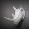 Modern White Resin Rhinoceros Head Wall Art 34cm Home Decor Gift ...
