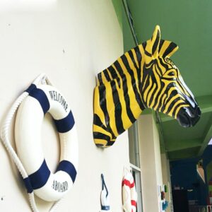 Resin Zebra Head Wall Sculpture Nodic Home Decor Christmas Room ...