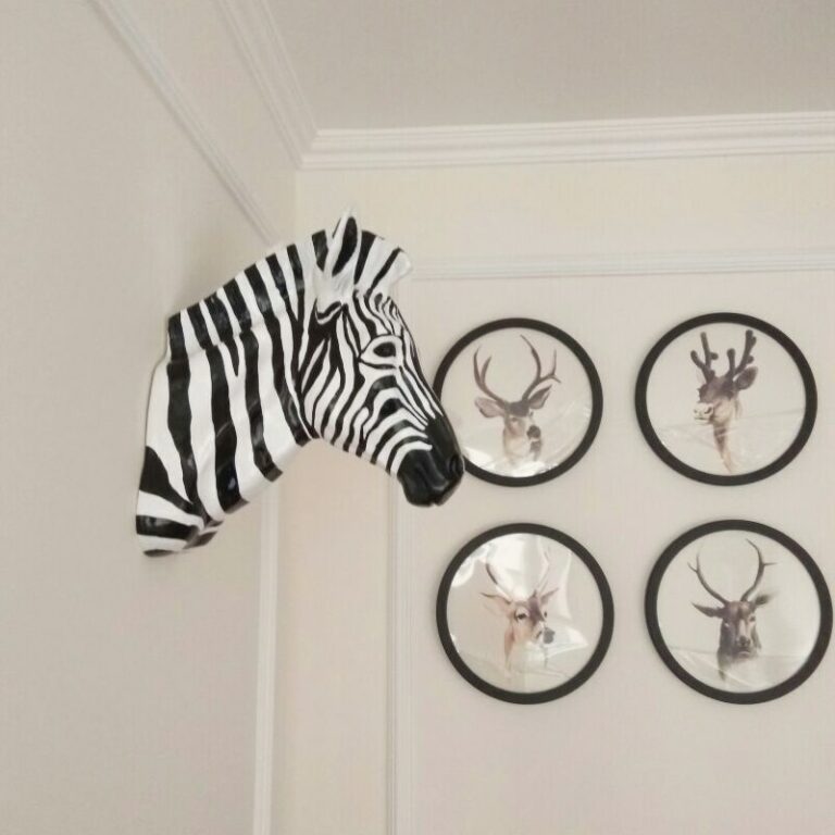 Resin Zebra Head Wall Sculpture Nodic Home Decor Christmas Room ...