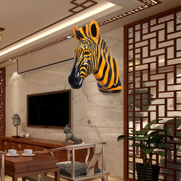 Resin Zebra Head Wall Sculpture Nodic Home Decor Christmas Room ...