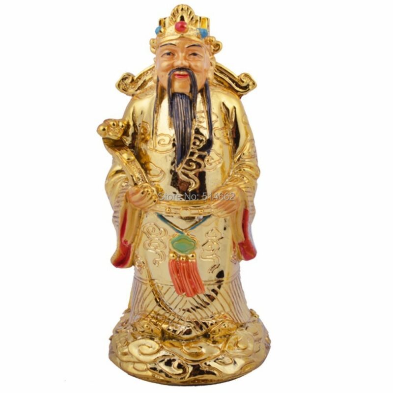 5inch Golden Feng Shui Fu Lu Shou Statues C10371 | ClassySculptures.com ...