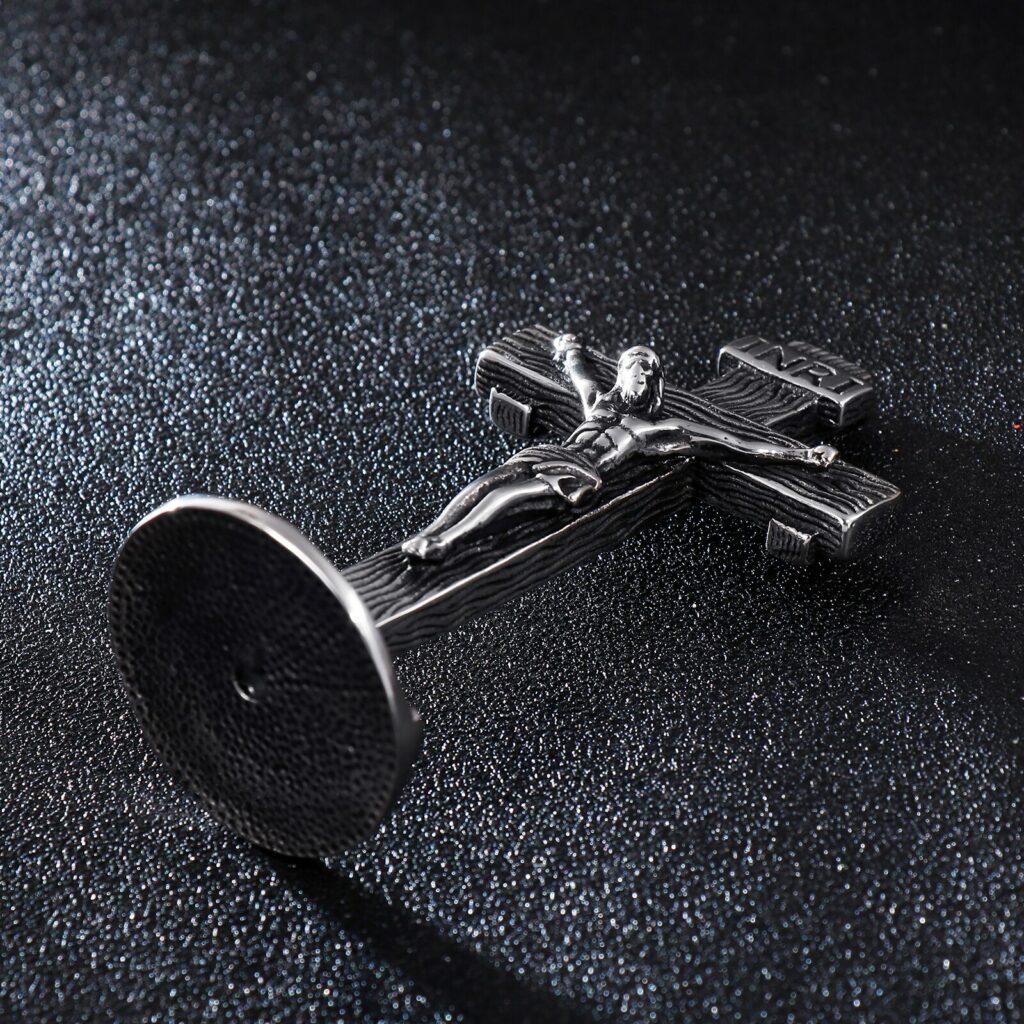 Antique Christian Cross Jesus Statue Inri Crucifix Office Desk Decor ...