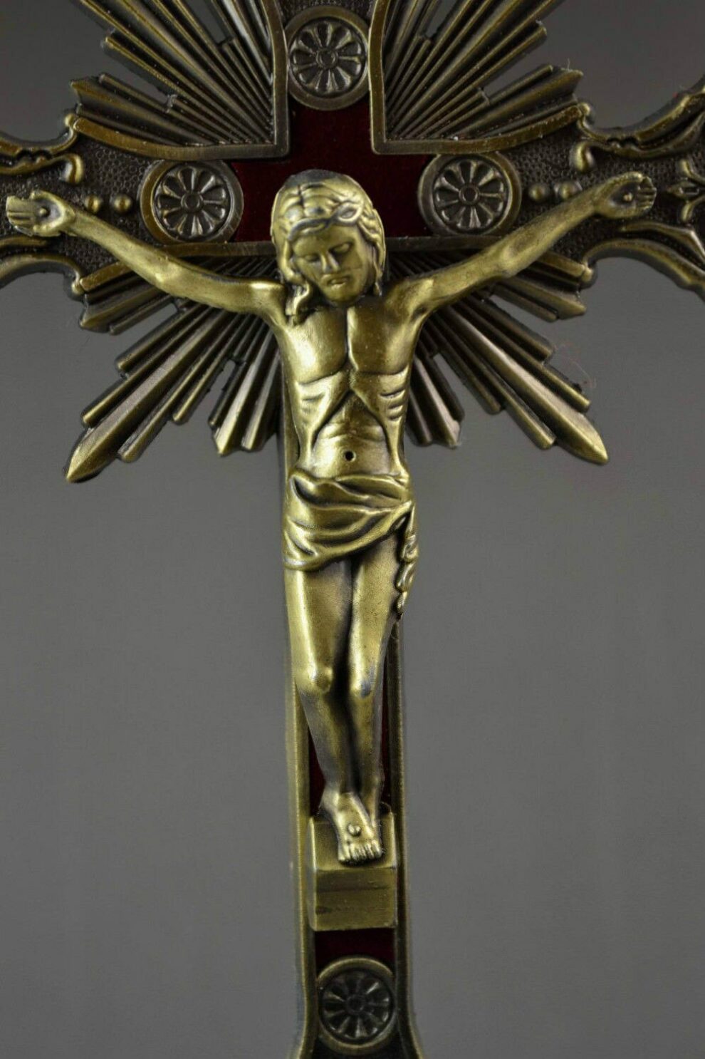 Large Copper Jesus On Cross Statue Unique Redemption Carving Artwork ...