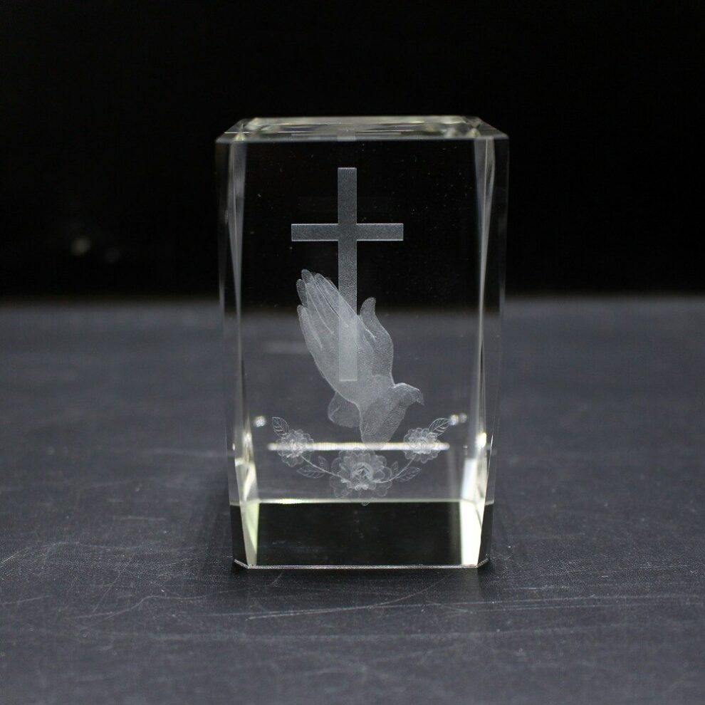 Buddha 3d Laser Etched Crystal Cube Paperweight For Religious Decor ...