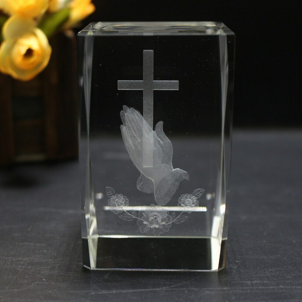 Buddha 3d Laser Etched Crystal Cube Paperweight For Religious Decor ...