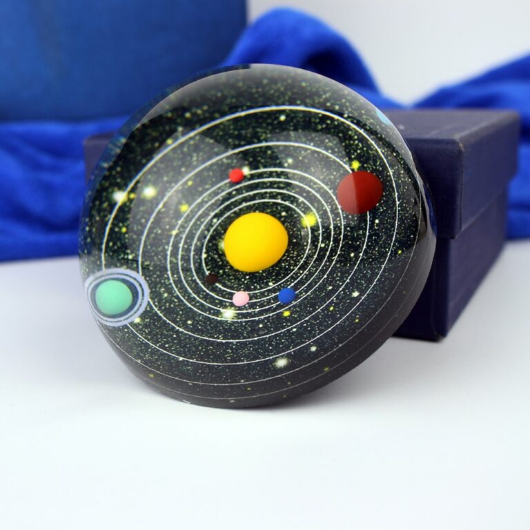 Crystal Solar System Paperweight Decorative Educational Gift 8 Planets ...