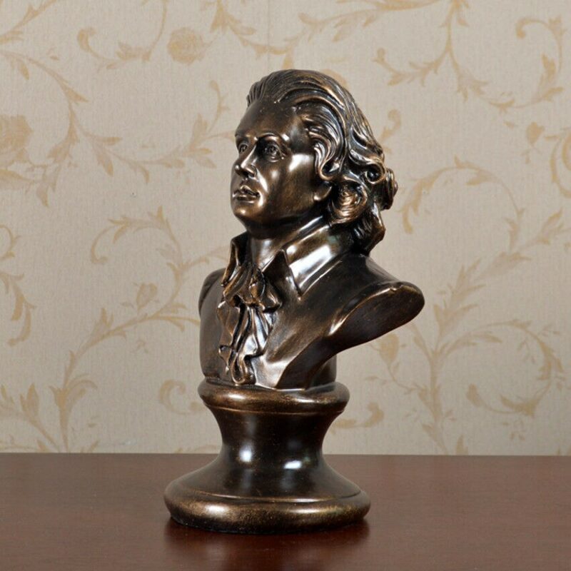 Mozart Resin Bust Statue Famous Musician Figurine For Home Decor ...