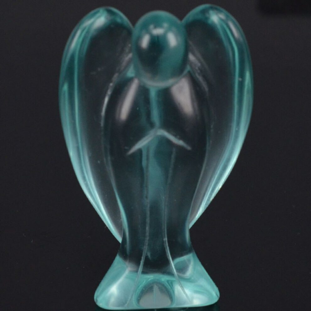 3inch Ocean Blue Obsidian Angel Figurine For Chakra Healing Feng Shui ...