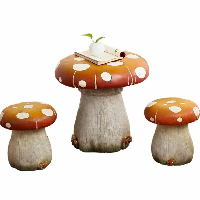 Kids Room Decor Resin Mushroom Stool Chair Garden Statue Gift ...