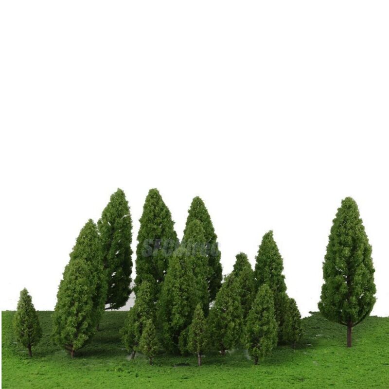 20pcs Model Pine Trees For Train Diorama Wargame Scenery Oo Ho Scale ...