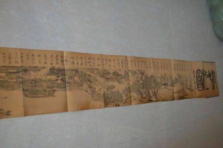 Qingming Festival Chinese Silk Painting Book Riverside Scene Picture ...