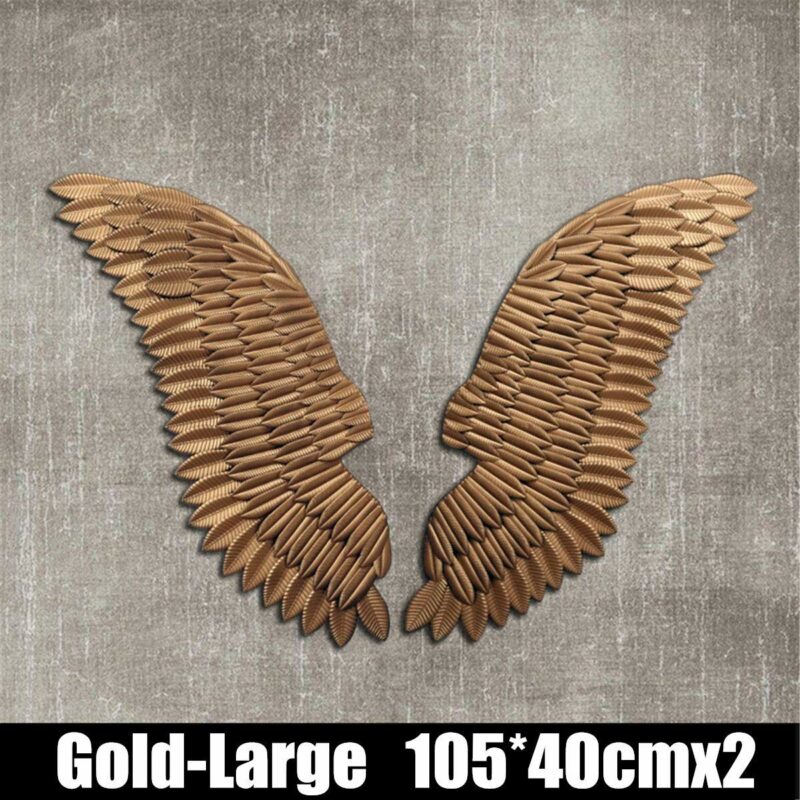 Large Metal Angel Wing Wall Sculpture Decorative Figurine Christmas ...