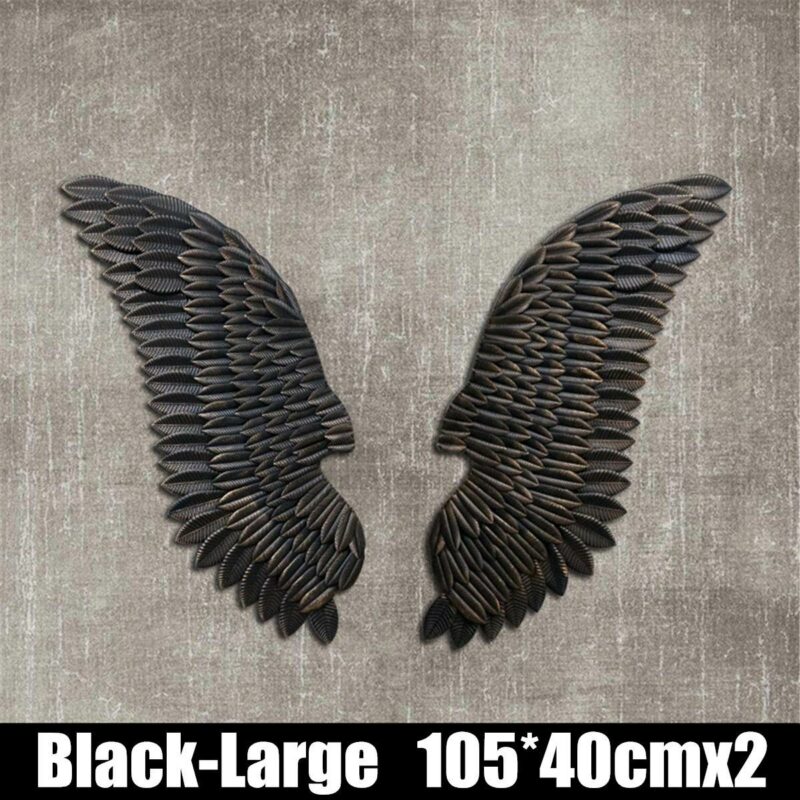 Large Metal Angel Wing Wall Sculpture Decorative Figurine Christmas ...