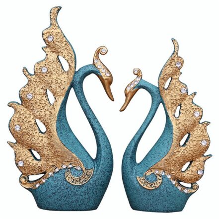 Modern Swan Sculpture Decor Elegant Wedding Gift For Couples ...