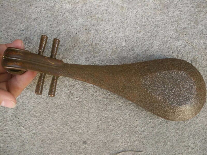 Authentic Chinese Brass Pipa Traditional Handcrafted Musical Instrument ...