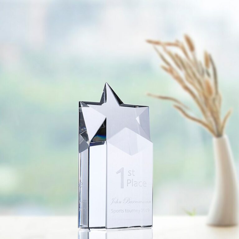 Custom Crystal Star Business Trophy Service Awards Competition Prizes ...